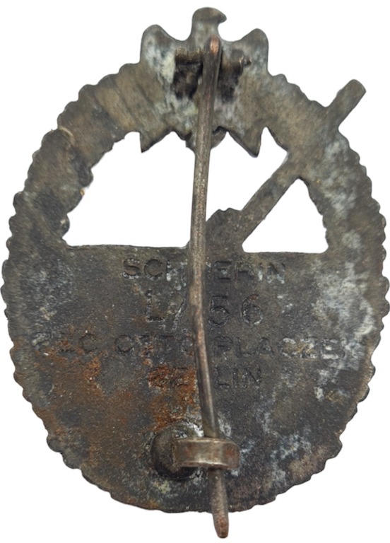 WW2 German Nazi Kriegsmarine Navy Coastal Artillery Badge by Schwerin
