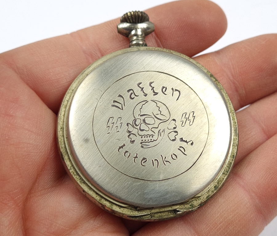 WW2 German Nazi WAFFEN SS TOtENKOPF commemorative pocket watch by ...