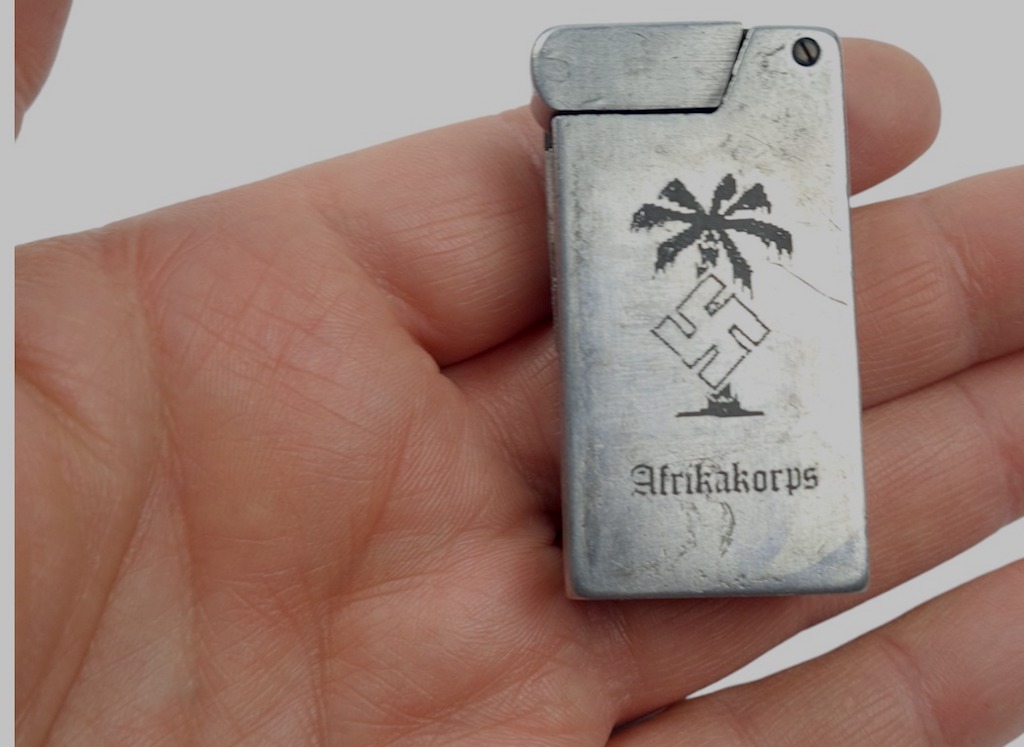 WW2 German Nazi Waffen SS - Wehrmacht Afrika Korps campaign lighter AK