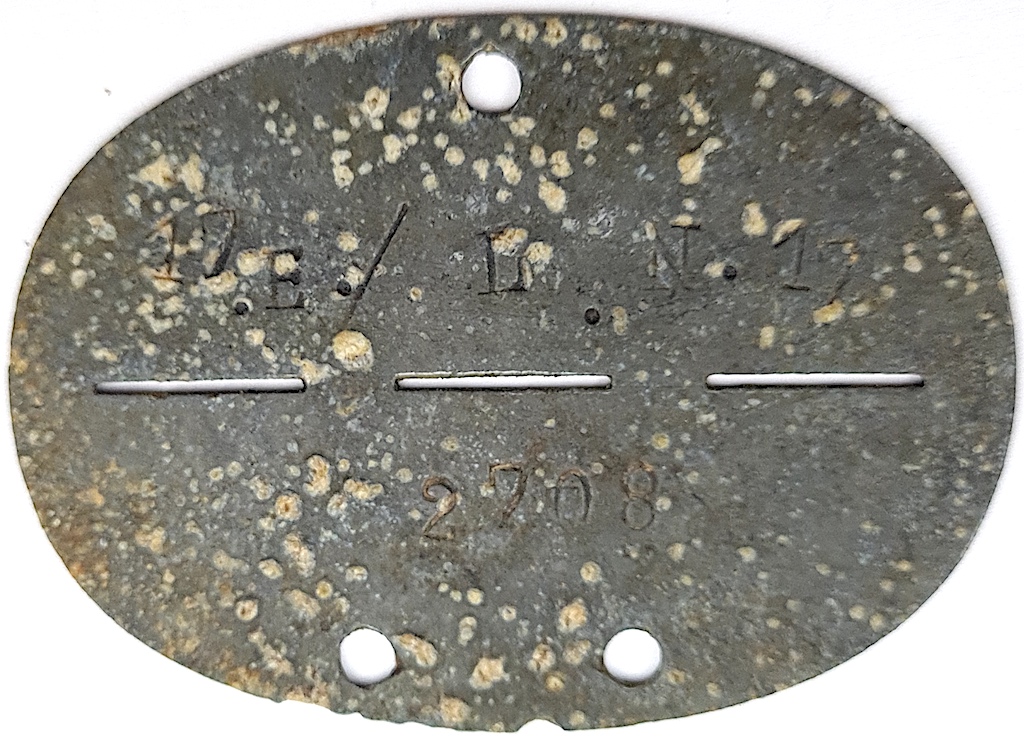 WW2 German Nazi Wehrmacht Heer relic ground dug found dogtag Soldier's ...