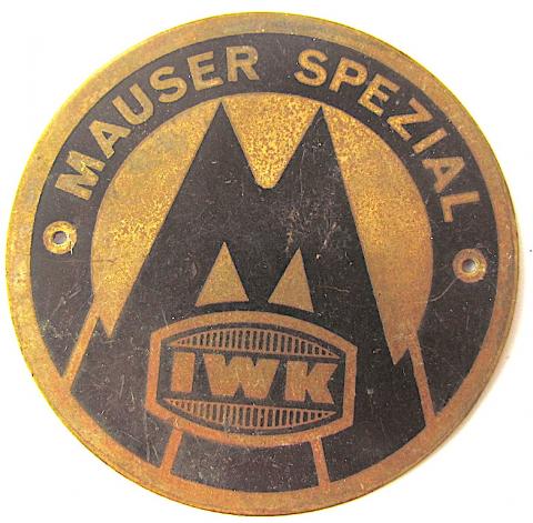 WW2 GERMAN NAZI RARE METAL PLATE FROM MAUSER GUN CASE 98K PISTOLE ...