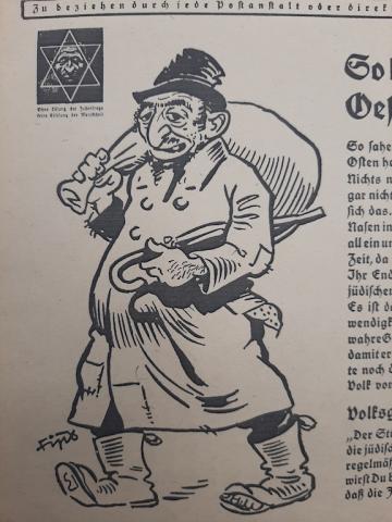 1930s German Nazi DER STURMER PROMO WALL POSTER ANTI JEWISH ANTISEMITIC ...