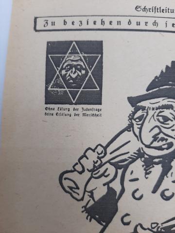 1930s German Nazi DER STURMER PROMO WALL POSTER ANTI JEWISH ANTISEMITIC ...