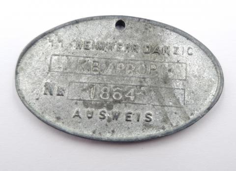 Berlin Gestapo Waffen SS polizei metal Id disk numbered police