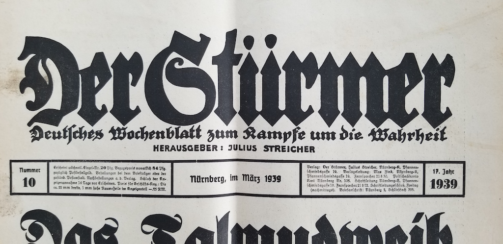 WW2 GERMAN NAZI RARE MOST INFAMOUS ANTI-SEMITIC ANTI-JEWISH GERMAN ...