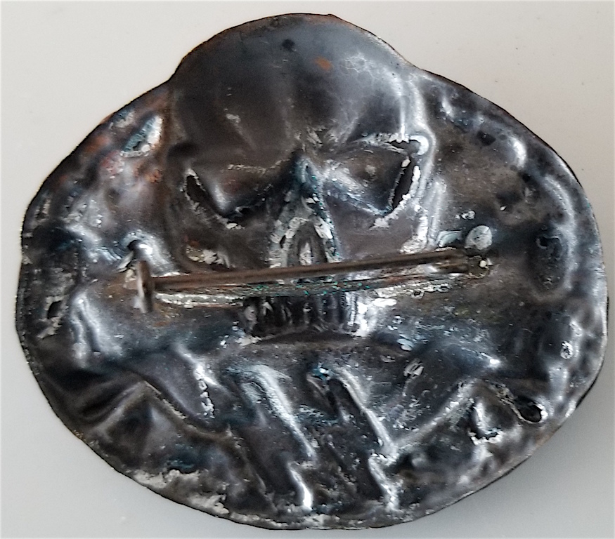 WW2 GERMAN NAZI RELIC FOUND EARLY WAR WAFFEN SS TOTENKOPF RARE PIN ...