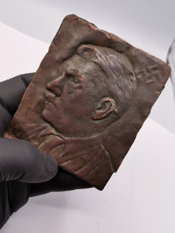 WW2 GERMAN NAZI EARLY THIRD REICH ADOLF HITLER WALL PLATE MASSIVE NSDAP ...