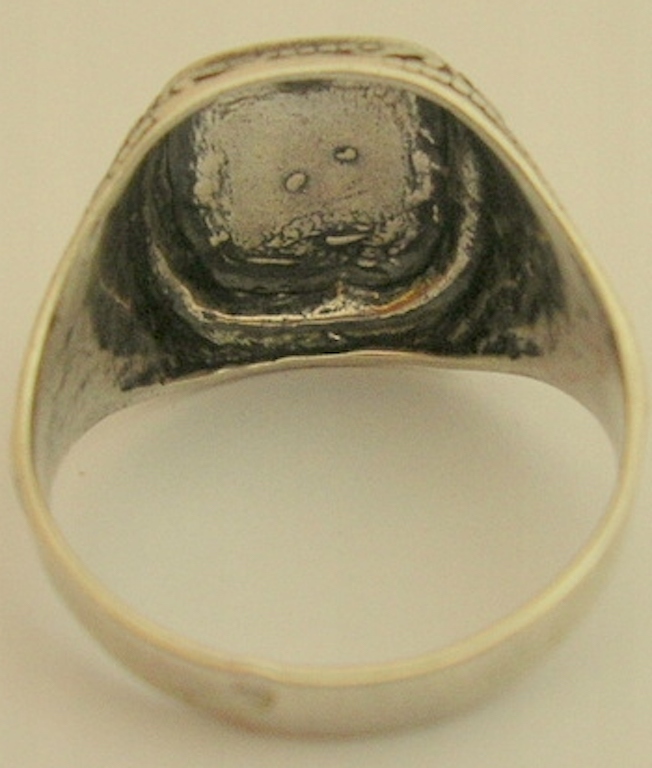 WW2 GERMAN NAZI PERSONALIZED LUFTWAFFE SILVER 925 GOLD PLATED OFFICER ...