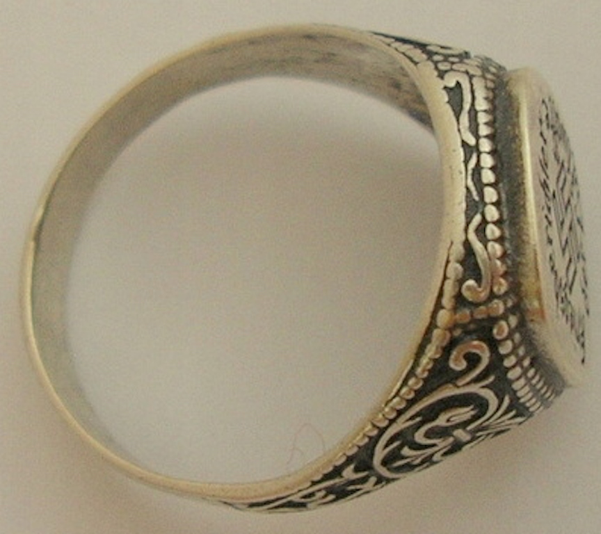 WW2 GERMAN NAZI PERSONALIZED LUFTWAFFE SILVER 925 GOLD PLATED OFFICER ...