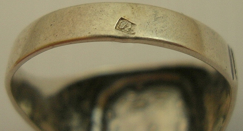 WW2 GERMAN NAZI PERSONALIZED LUFTWAFFE SILVER 925 GOLD PLATED OFFICER ...