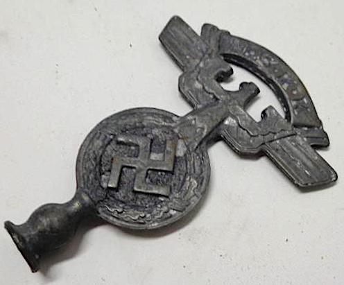 WW2 GERMAN NAZI NSKK N.S.K.K POLE TOP OF PENNANT FLAG CAR III REICH ...