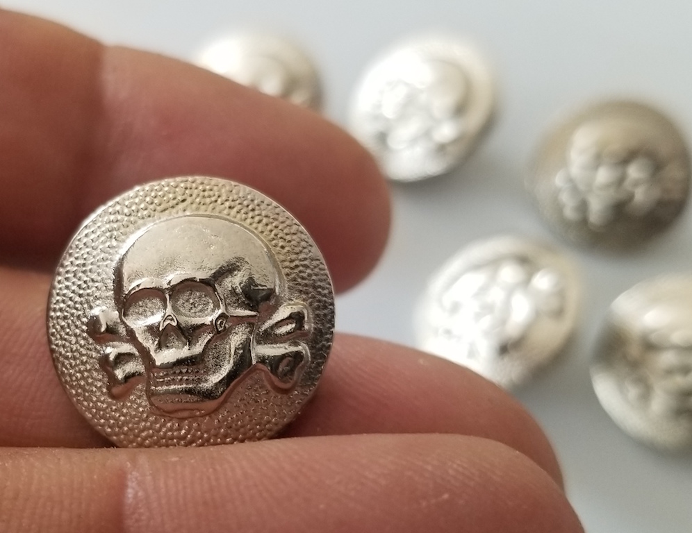 WW2 GERMAN NAZI ***REPLIKA*** SET OF 7 WAFFEN SS TOTENKOPF TUNIC BUTTON ...