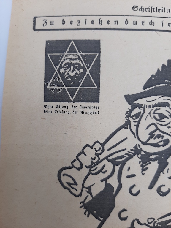 1930s German Nazi DER STURMER PROMO WALL POSTER ANTI JEWISH ANTISEMITIC ...