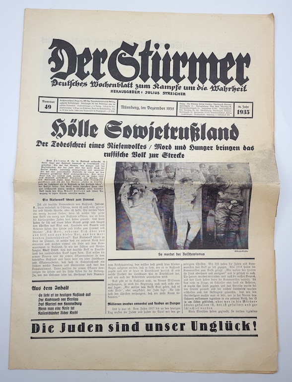 WW2 German nazi - waffen SS original - Antisemitic Anti Jewish DER ...