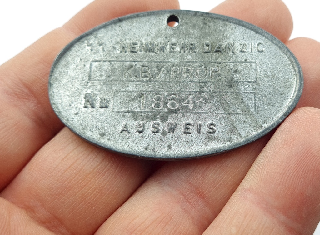 Berlin Gestapo Waffen SS polizei metal Id disk numbered police