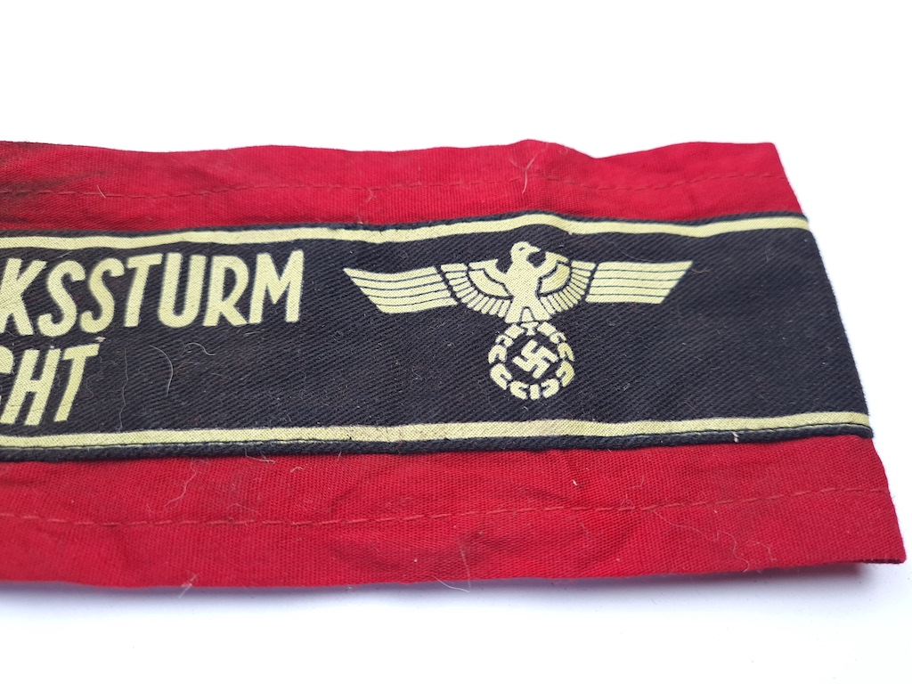 WW2 GERMAN NAZI LATE WAR DEUTSCHER VOLKSSTURM WEHRMACHT TUNIC ARMBAND